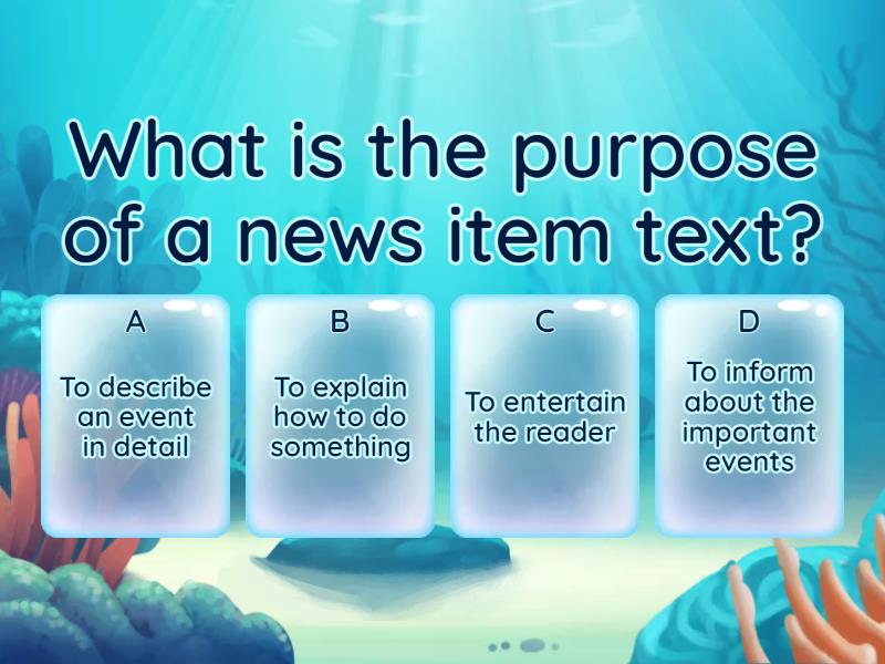 NEWS ITEM TEXT - Quiz