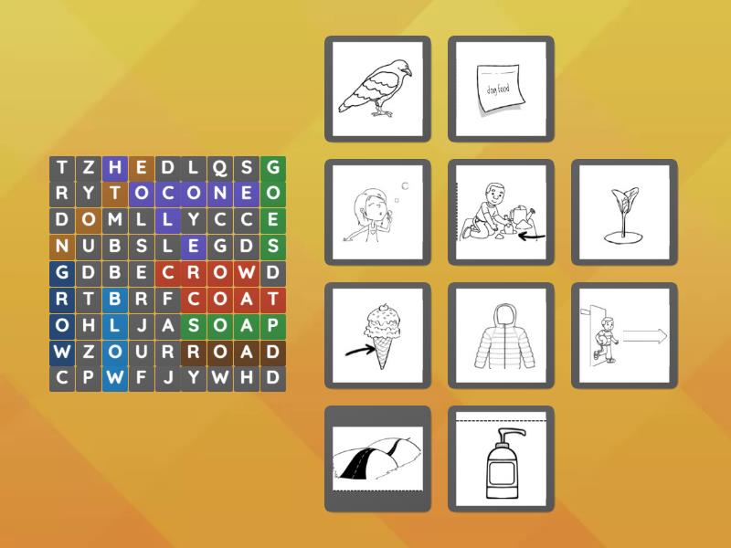 Long o vowels Word Search - Wordsearch