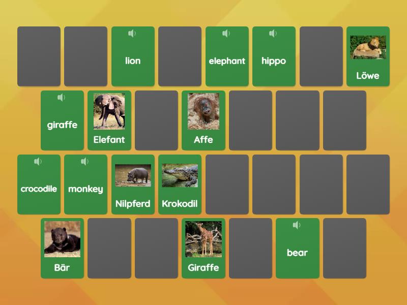Zoo-Animals (Memory) - Matching pairs