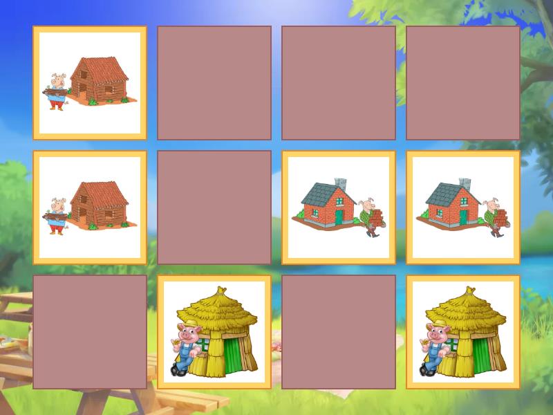 G3 - Memory Game Pigs - Matching pairs