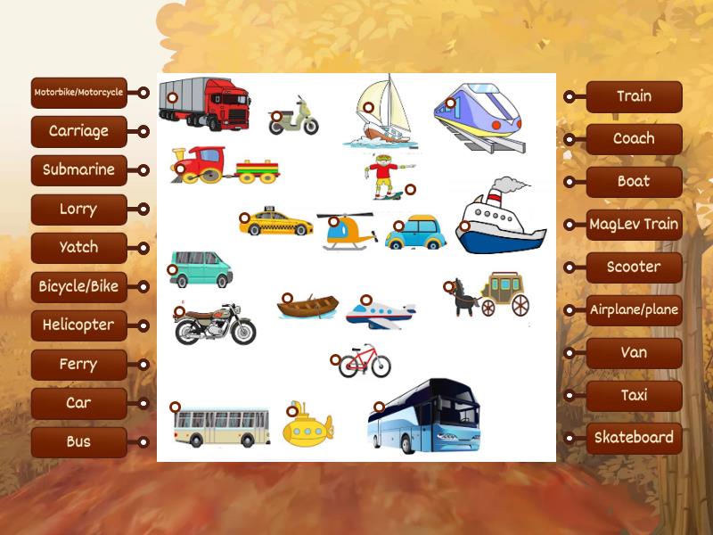 ACPB-B10-MeansOfTransport - Labelled diagram