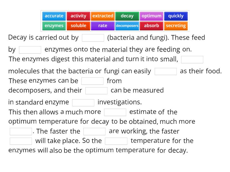 Decay - Complete the sentence