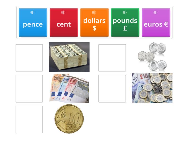 english file currency beginner - Match up