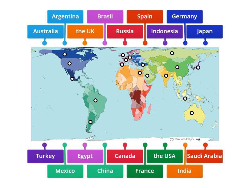 countries - Labelled diagram