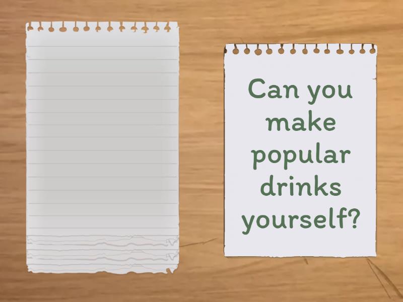 Talking about food and drinks - Speaking cards