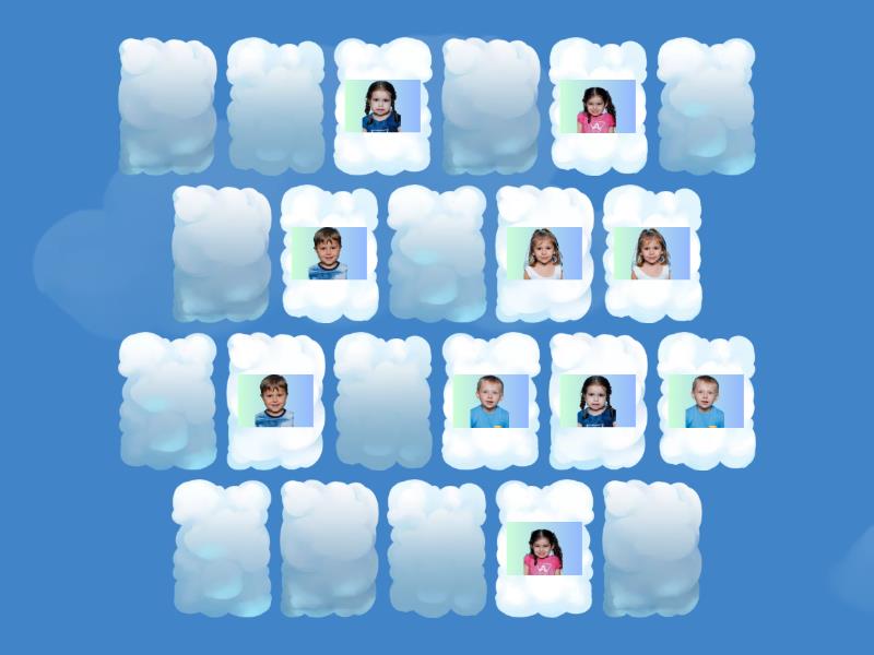 A4 MEMORY GAME - Matching pairs