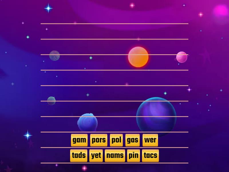 CVC + s Alien Words - Word magnets
