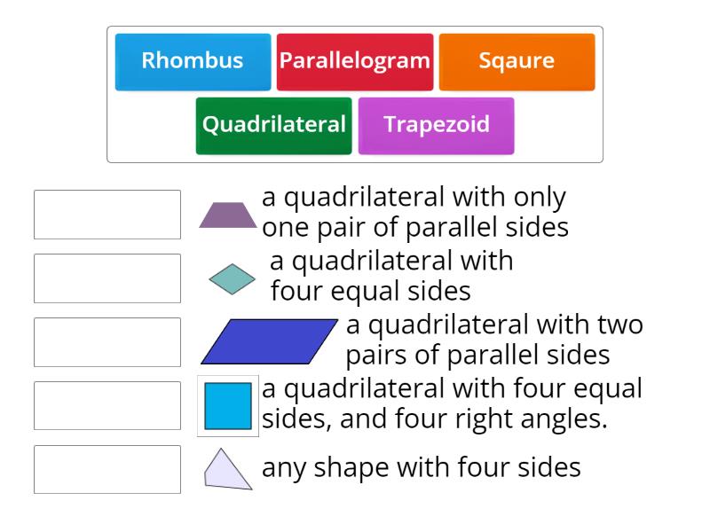 Quadrilaterals - Une las parejas