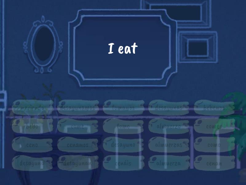 los verbos de las comidas - Find the match