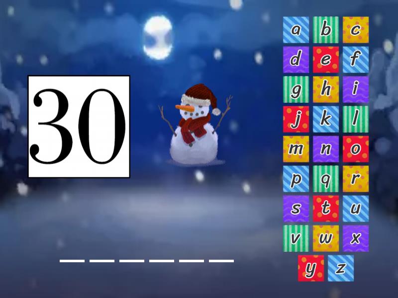 numbers 1-100 - Hangman