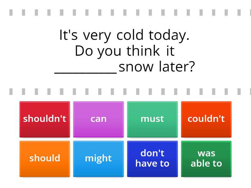 Modal verbs - Find the match