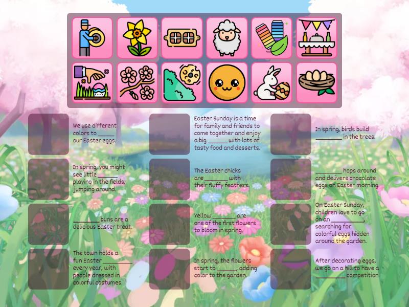 Easter PS1 PS2 A2 - sentences - Match up