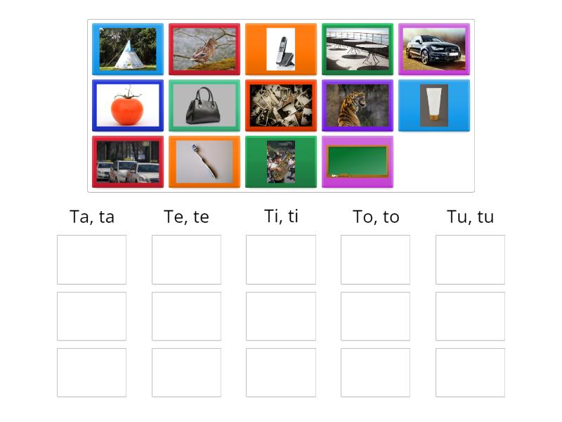 Ta, Te, Ti, To, Tu - Group sort