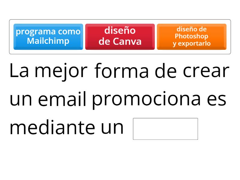 MAILCHIMP - Complete the sentence