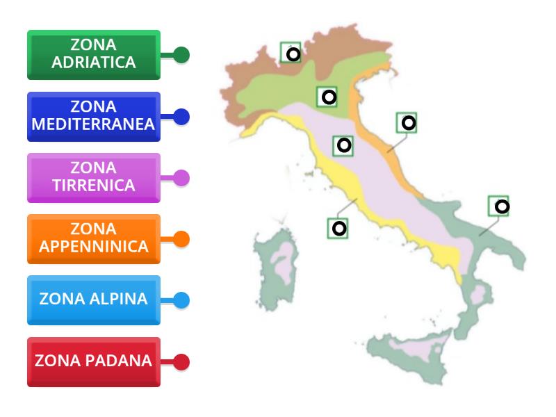 Zone climatiche in Italia - Labelled diagram