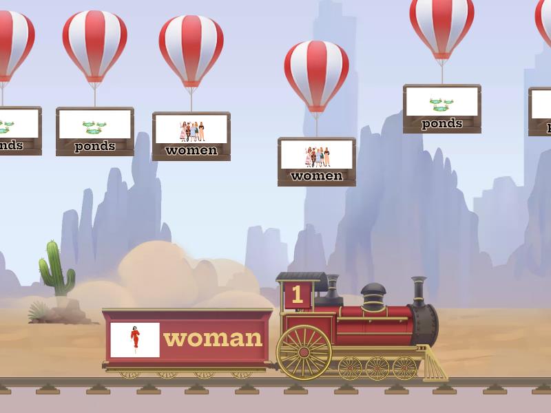 train plural singular nature - Balloon pop