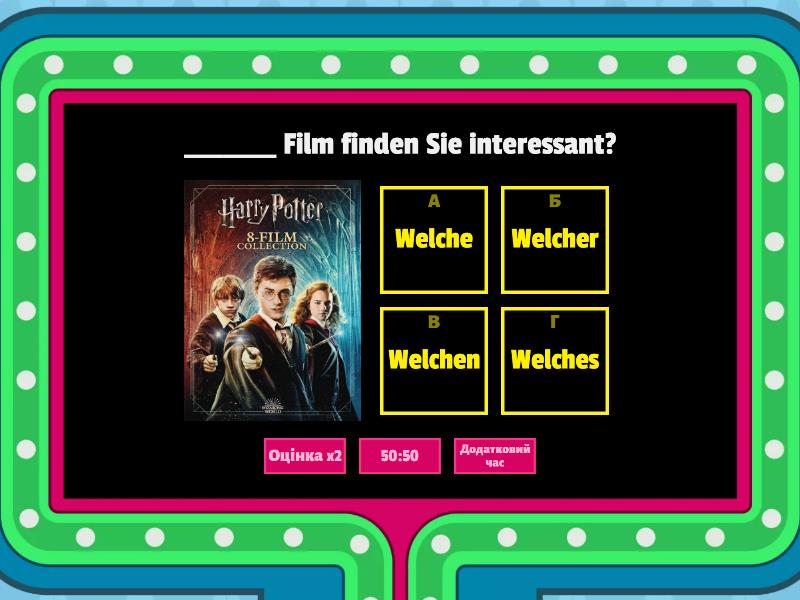 Welchen, welches, welche - Gameshow quiz