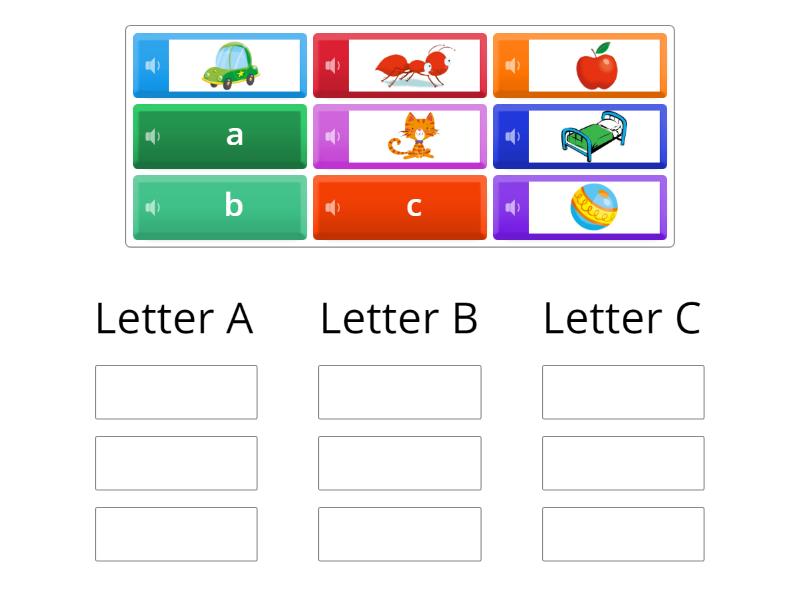 Letter A,B,C - Group sort