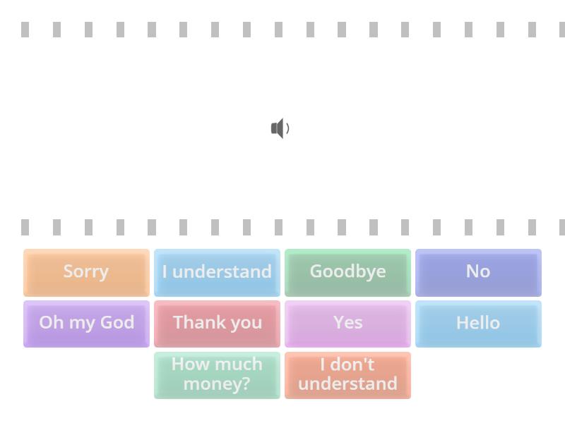 nhp BG - Listening Basic Phrases - Find the match