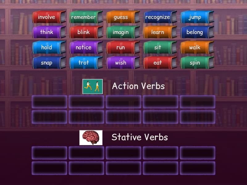 Action vs Stative Verbs - Group sort