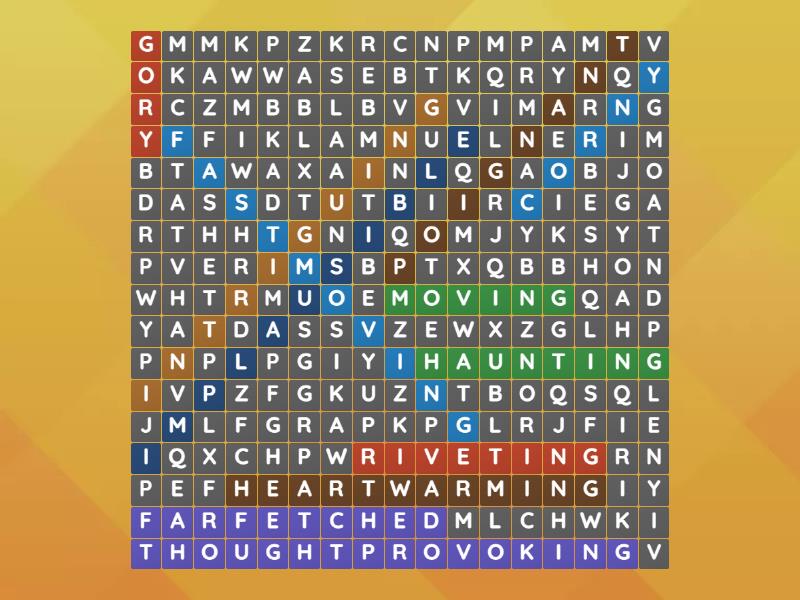 Adjectives B2 - Wordsearch