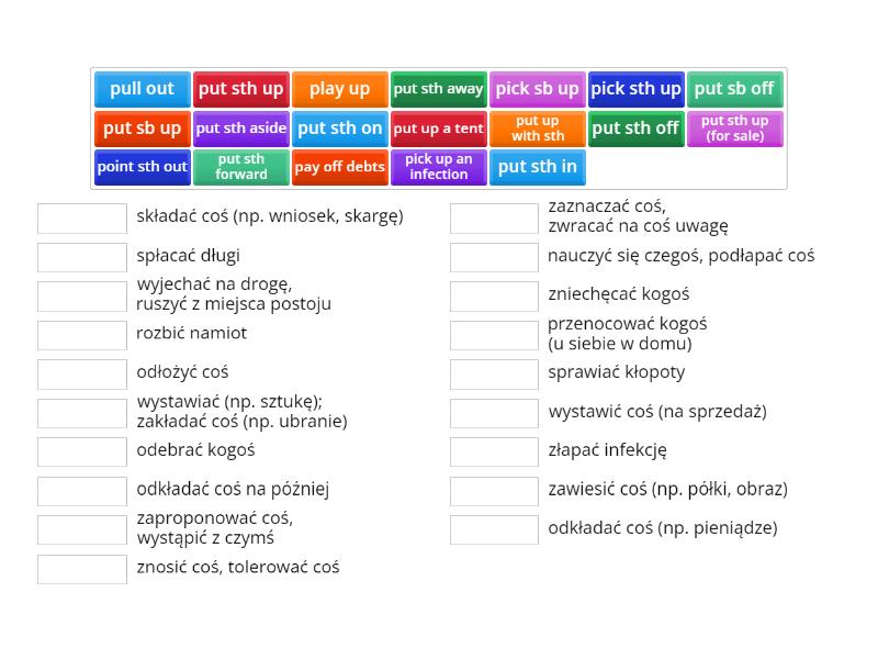 phrasal verbs 5 - Match up