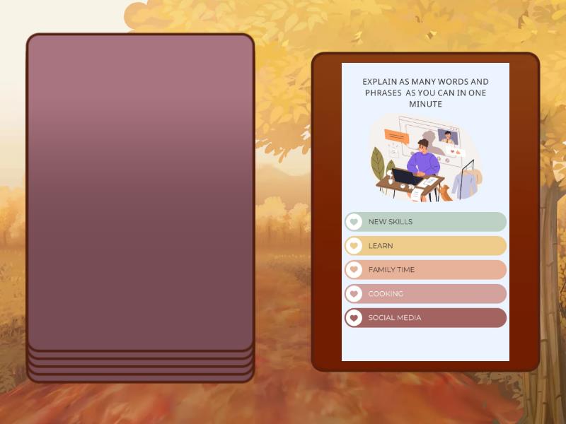 Explain as many words as you can - Speaking cards