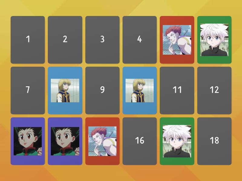 Memorice HxH - Matching pairs