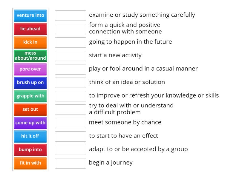 Solo_ phrasal verbs - Match up