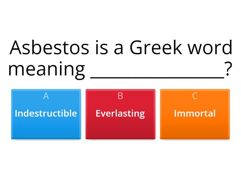 Asbestos Games - Quiz