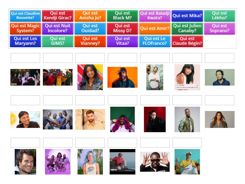 Manie Musicale 2024 - Les artistes - Match up Manie Musicale 2024 - Les artistes - Match up