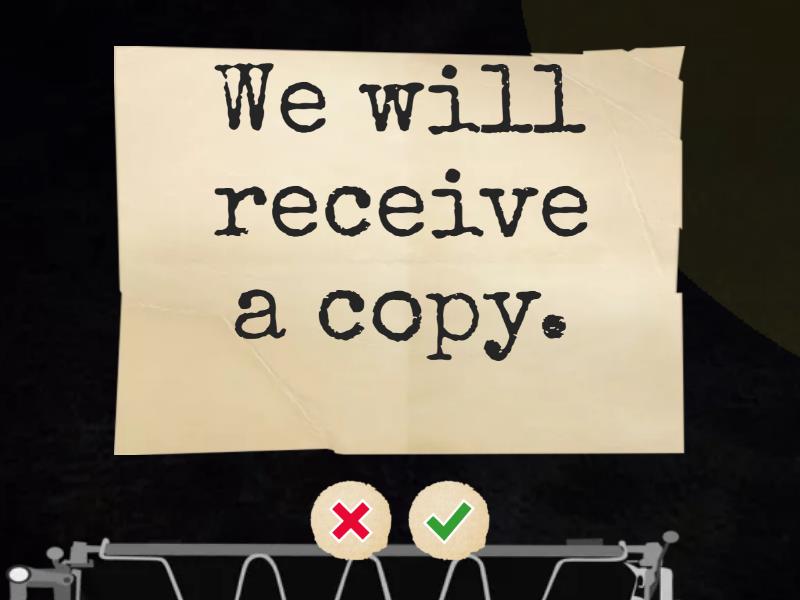 I receive a copy. to receive a copy - Flash cards