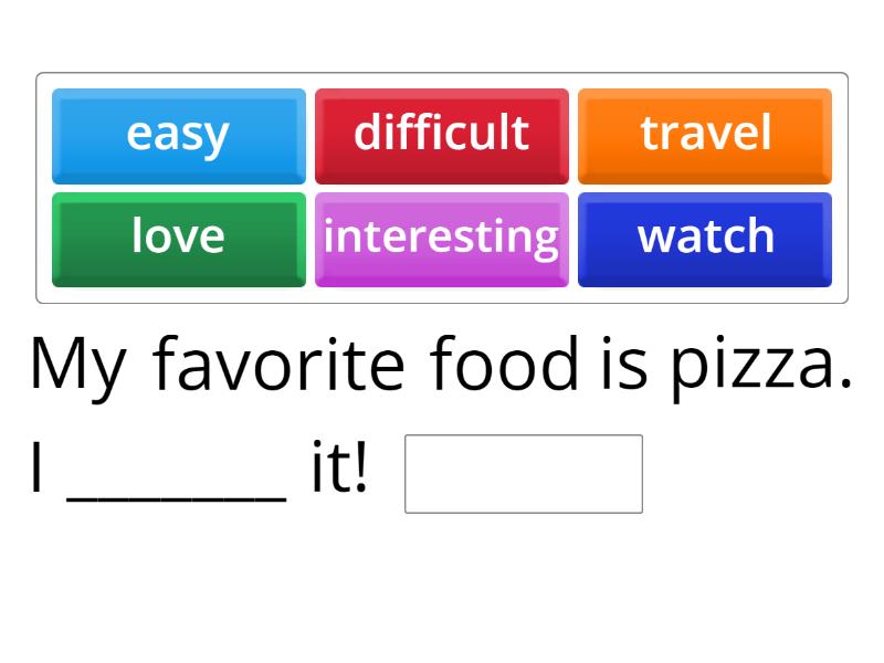 Favorite Things - Complete the sentence