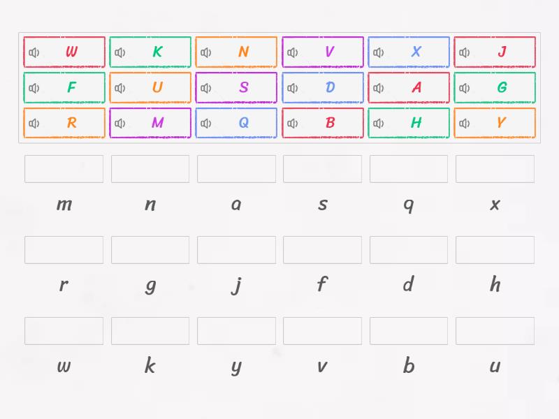 AS1 U1 Capital/small letters - Match up