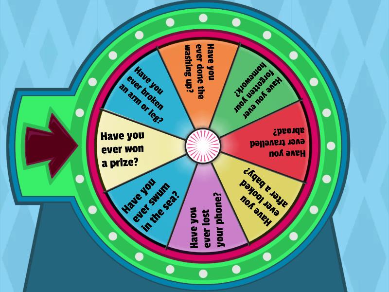 Present Perfect (speaking cards) - Spin the wheel