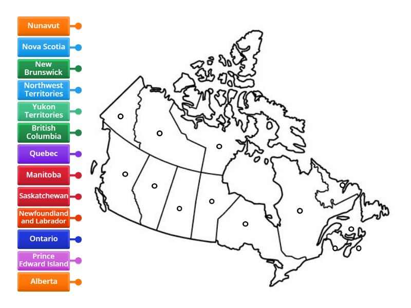 Canada - Provinces and Territories - Labelled diagram