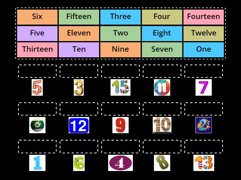 Numbers 1-15 - Match up