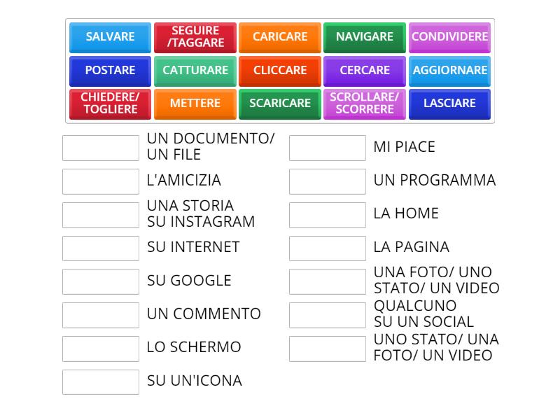 IL LESSICO DELLA RETE - Match up