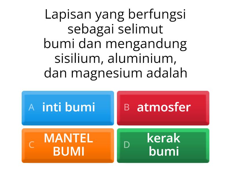 Struktur Bumi dan Perkembangannya - Cuestionario