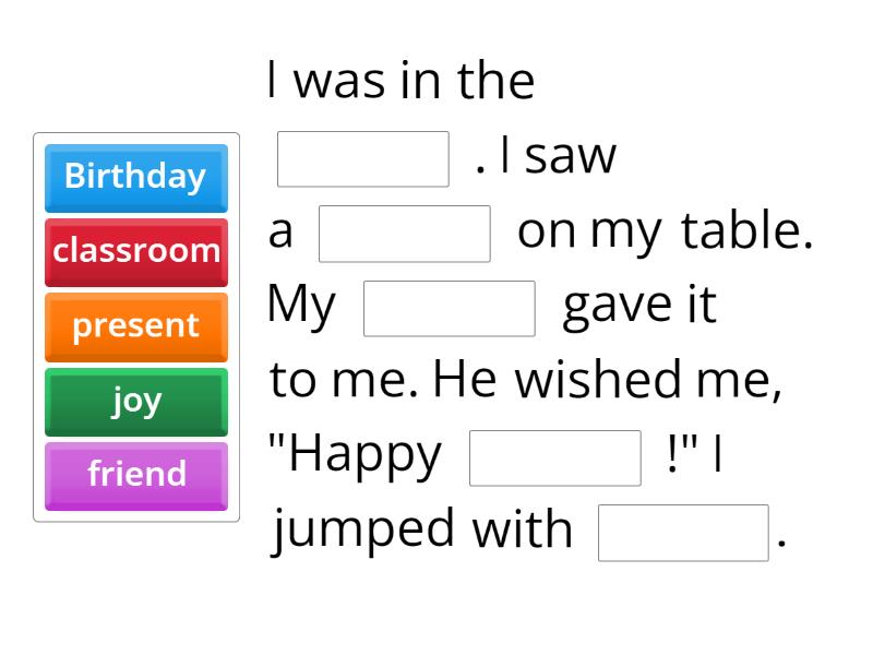 A Surprise - Complete the sentence