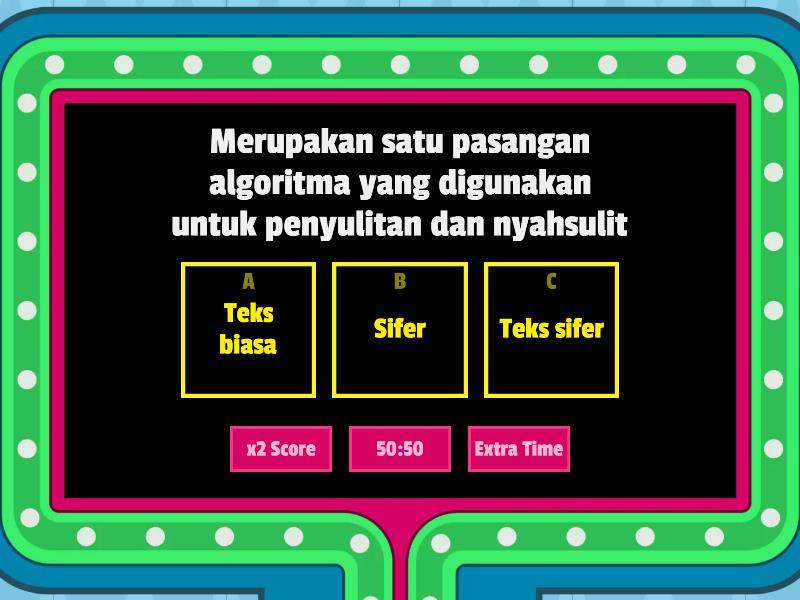 Topik 2.1 Kriptografi Dalam Keselamatan Data Tingkatan 3 - Gameshow quiz