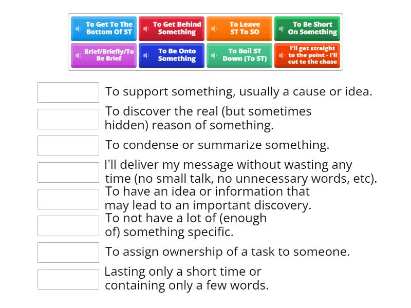 02 OFF THE MAP KEY WORDS - Match up