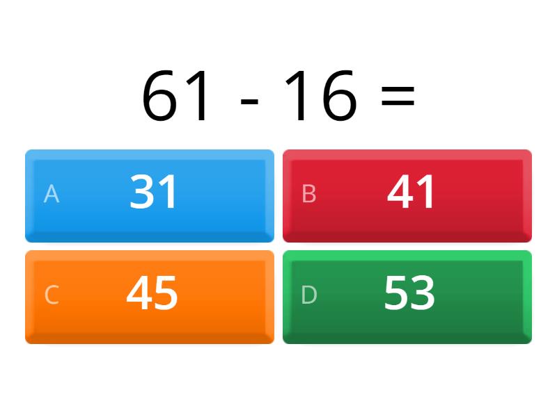 Multi Digit Addition And Subtraction Quiz