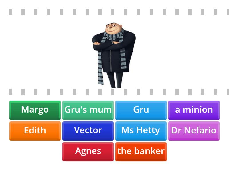 Characters in Gru 1. - Find the match