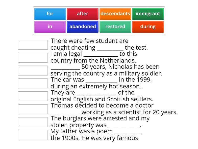 SBJ_W2_Lesson B_Mini test_Vocab - Match up