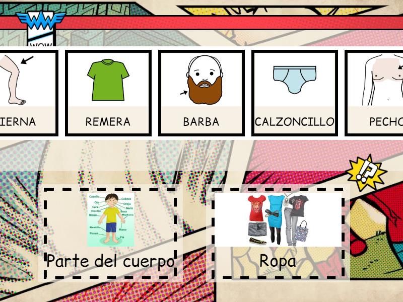 Ropa y partes del cuerpo - Speed sorting