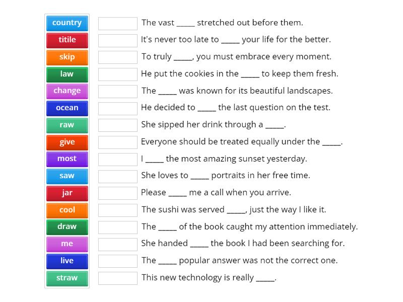 Grade 2 Spelling Week 3 - Match up