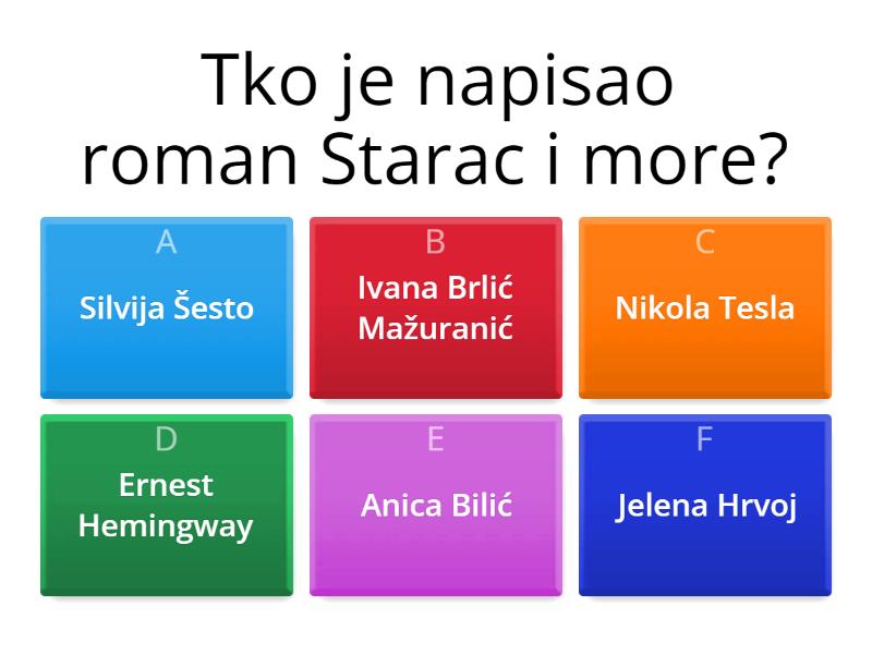 Starac i more - Quiz