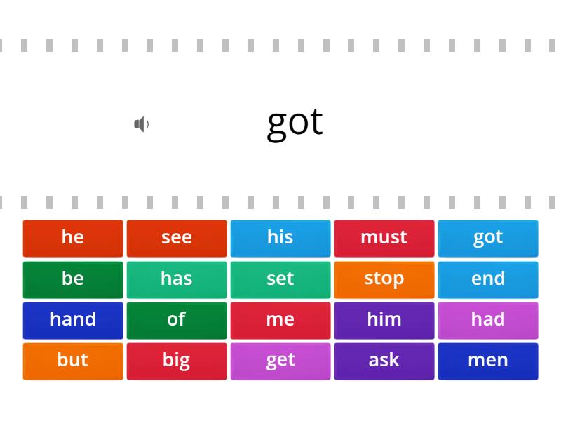 UFLI HFW: Practice: Lesson 023 - Find the match