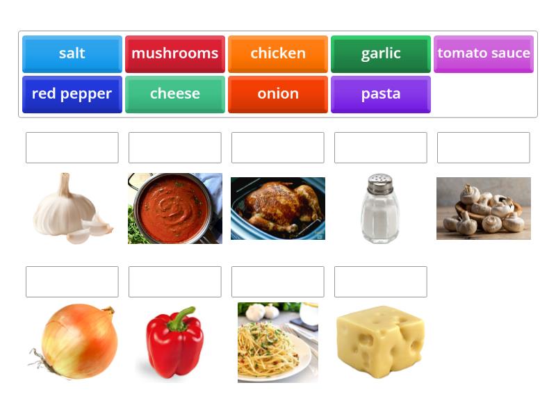 Blind taste test food - Match up